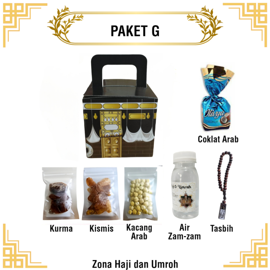 Jual paket oleh-oleh haji dan umroh dus kabah box kabah / PAKET G ...