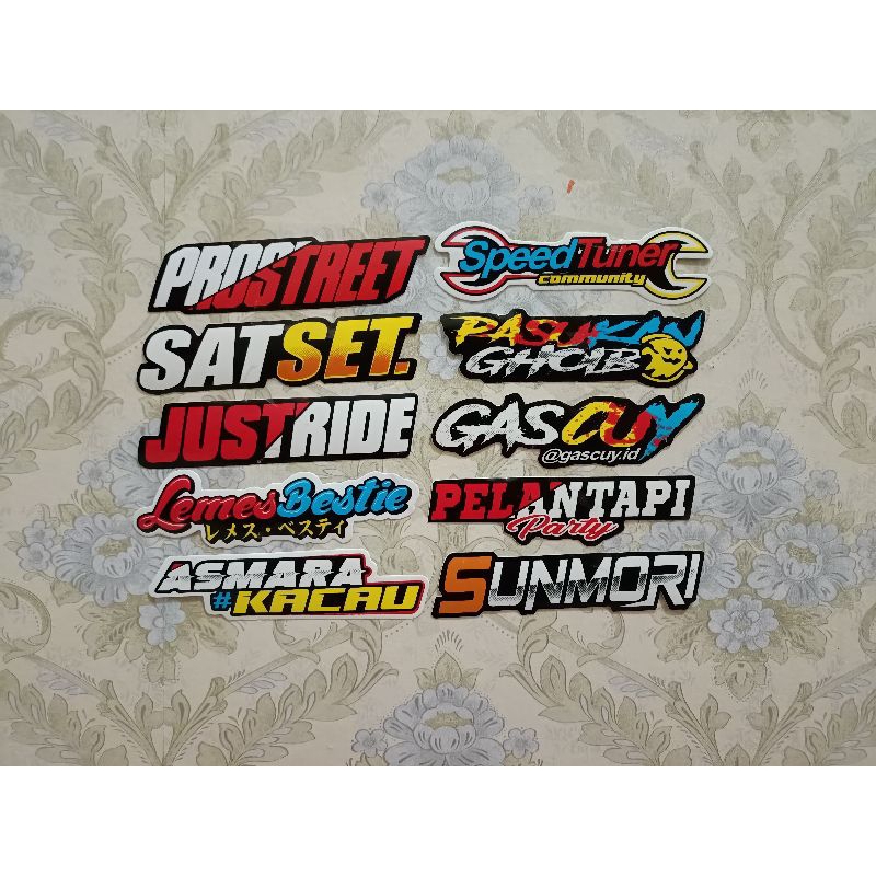 Jual Stiker motor unik dan keren isi 10 | Shopee Indonesia
