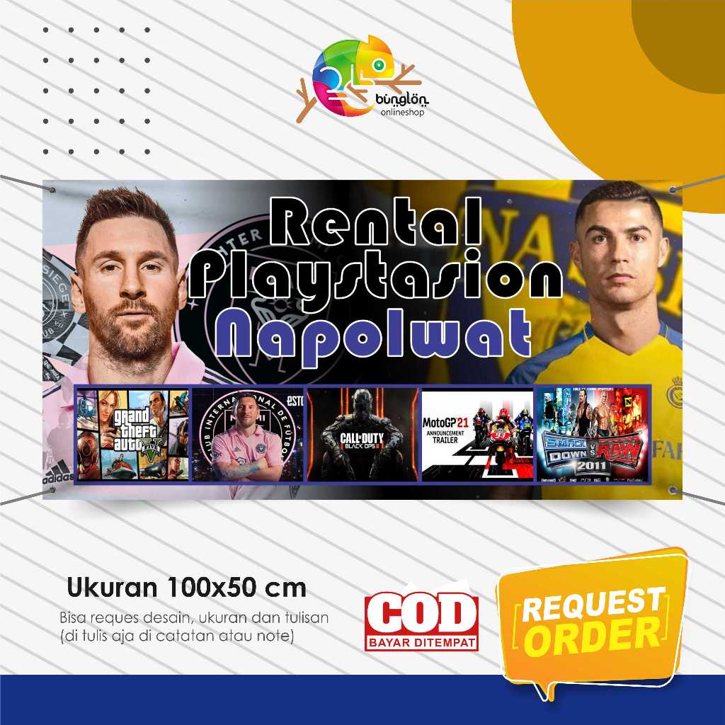 Jual Spanduk Banner 100x50 Rental PS Playstasion | Shopee Indonesia