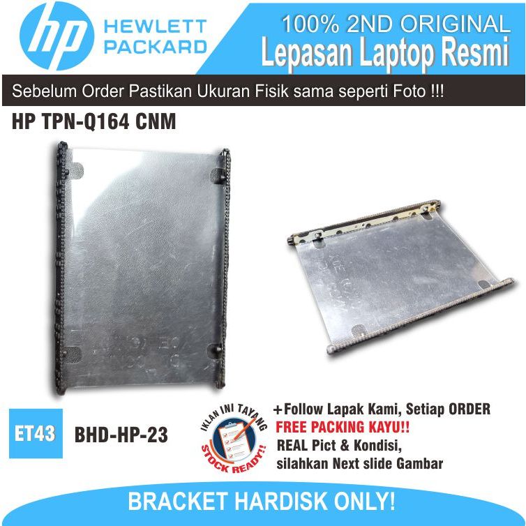 Jual ET43 BHD-HP-23 BRACKET HARDISK LAPTOP HP TPN-Q164 CNM | Shopee Indonesia