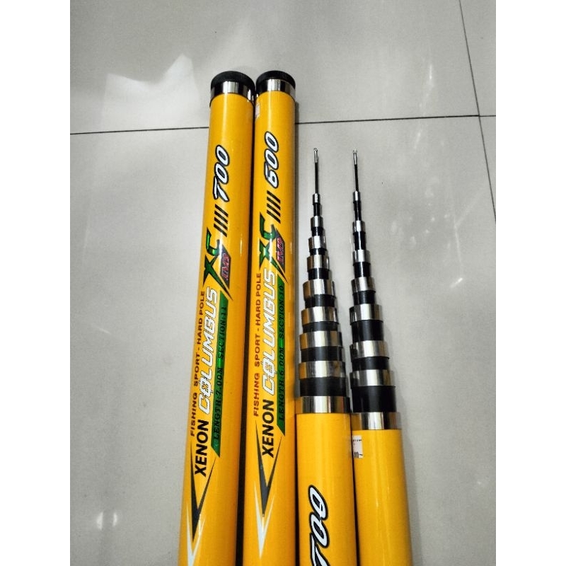 Jual Joran Getek Gabus XENON COLOMBUS,ruas pendek panjang 6M dan 7M ...