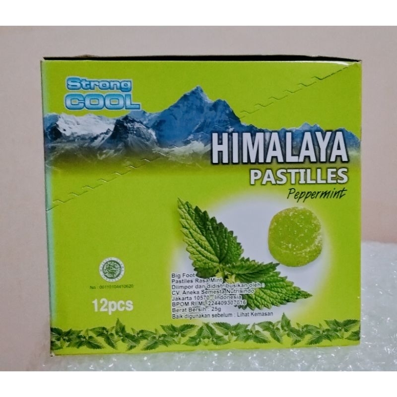 Jual PERMEN HIMALAYA PASTILLES PEPPERMINT (1 Box isi 12) Permen Mint ...