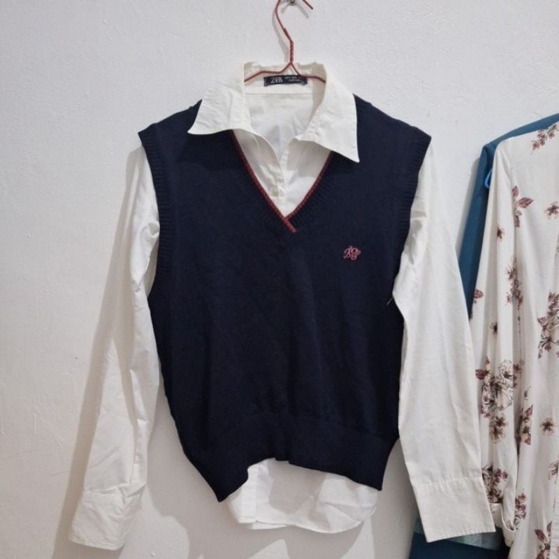 Jual set kemeja dan vest LIKE XAVIERA COC | Shopee Indonesia