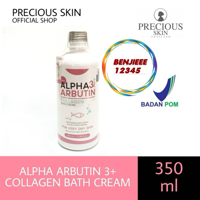 Jual Alpha Arbutin BATH CREAM precious skin collagen bath cream 3 plus ...