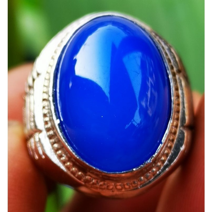 Jual Batu akik natural blue legend chalcedoni | Shopee Indonesia