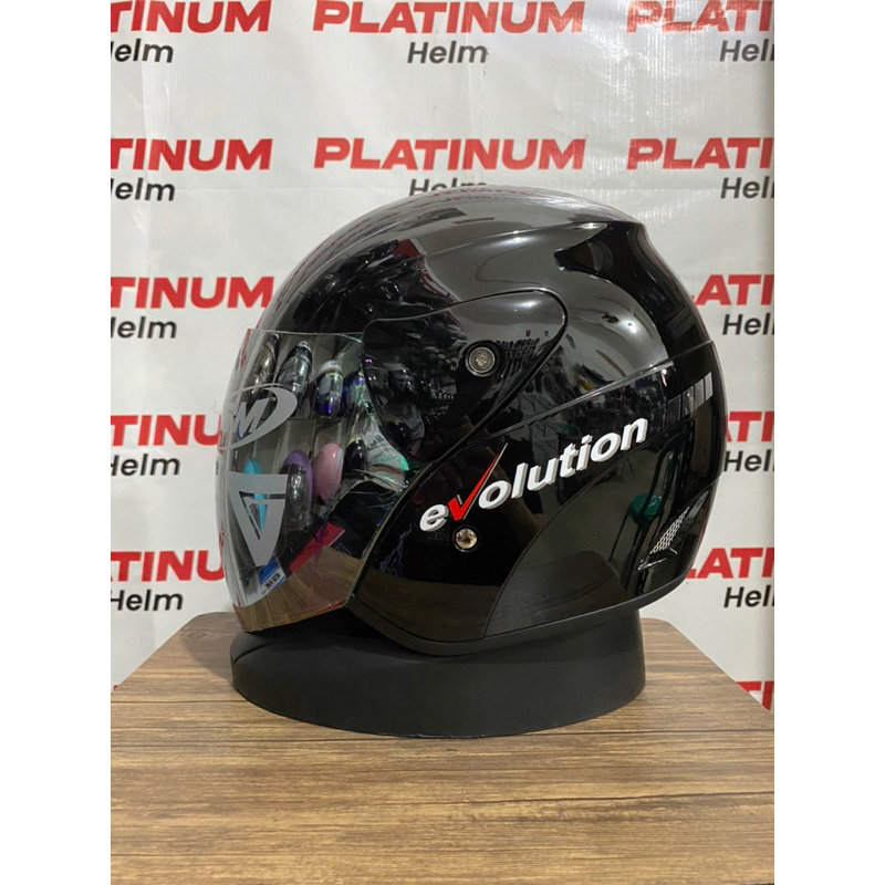Jual HELM GM EVOLUTION HITAM KILAT ORIGINAL | Shopee Indonesia