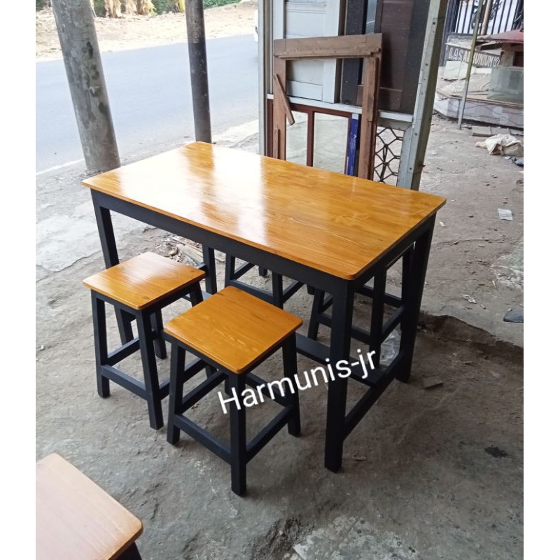 Jual Set Meja makan 4kursi. meja Caffe meja resto meja makan minimalis kayu jati Belanda ...