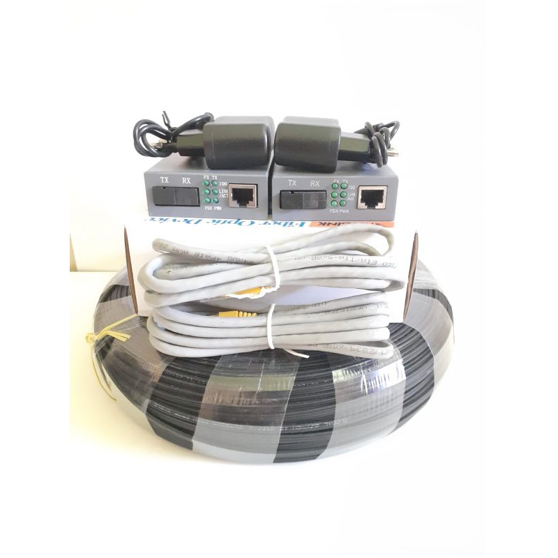 Jual kabel fo fastcon 1 c 3 s panjang 30 m dan 1 set media converter AB ...