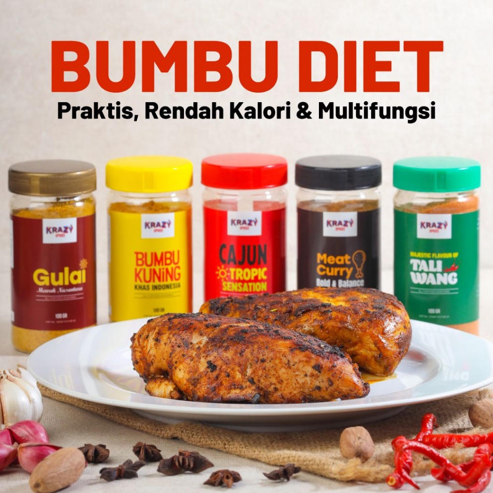 Jual Disc Xtra Krazy Spices Bumbu Marinasi Diet Dry Rub | Shopee Indonesia