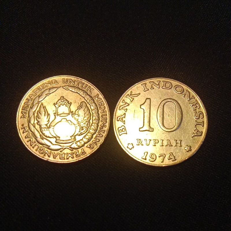 Jual 10 rupiah tahun 1974 tabanas kuning | Shopee Indonesia