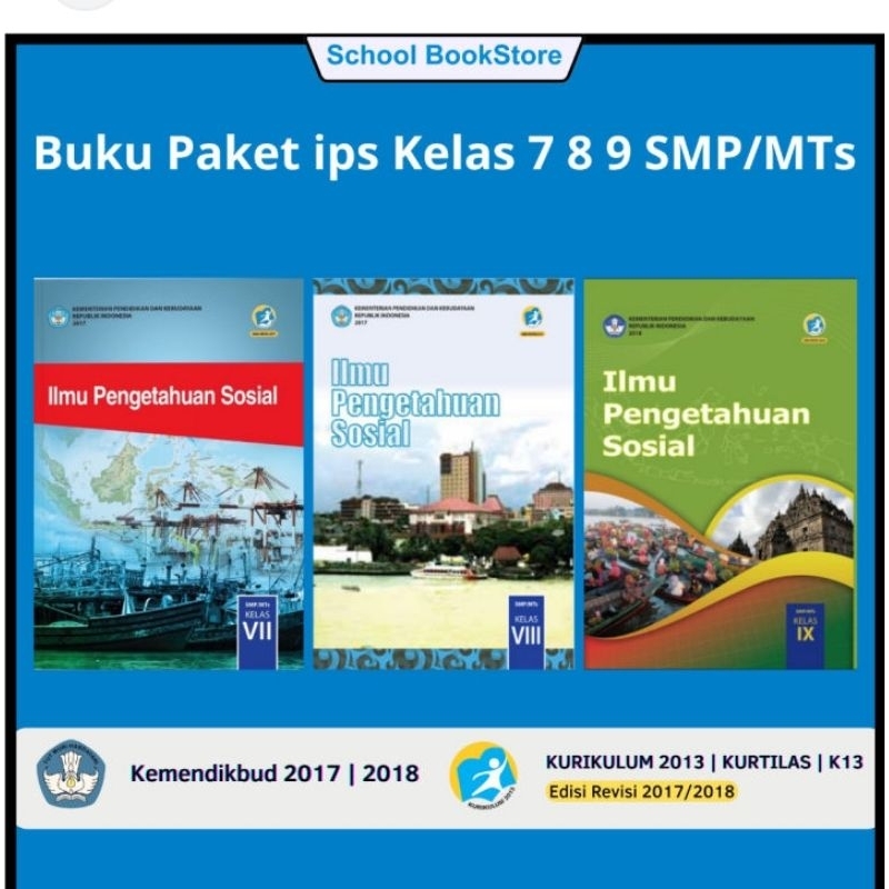 Jual Buku paket IPS SMP KELAS 7,8,9 K13 MENDIKBUD | Shopee Indonesia