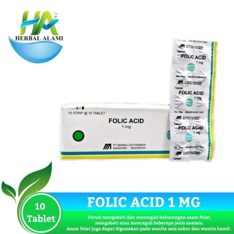 Jual Folic Acid 1mg / Asam Folat - Isi 10 Tablet | Shopee Indonesia