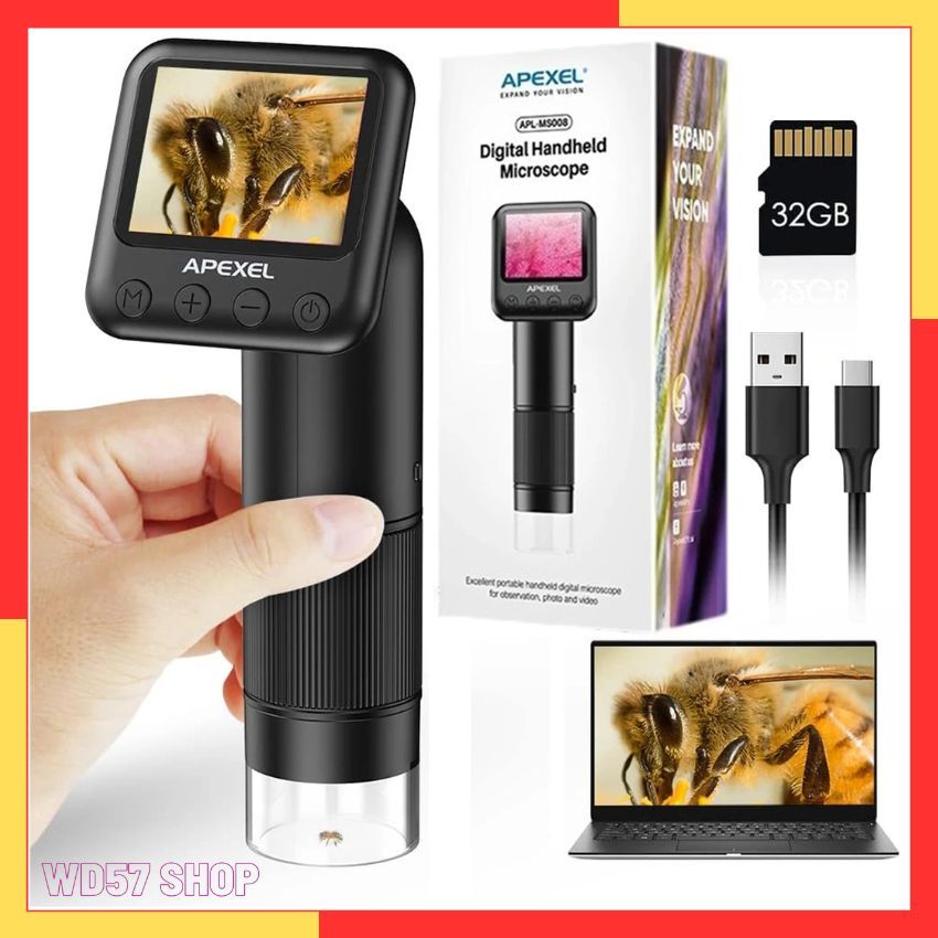 Jual Mikroskop Digital Portable HD Screen Rechargeable Microscope Lens ...