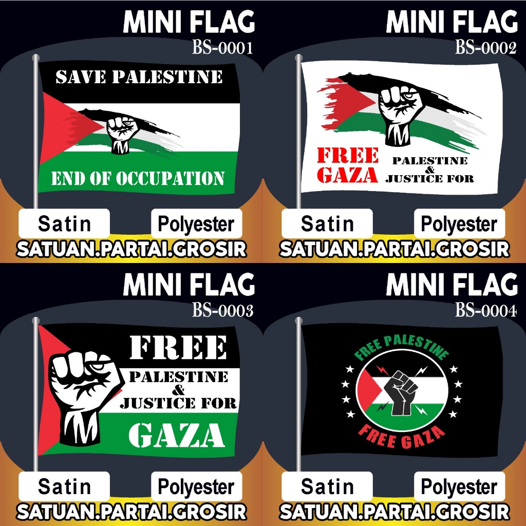 Jual Bendera Palestina Free Palestine Free Gaza V.01 / Cetak Mini Flag ...