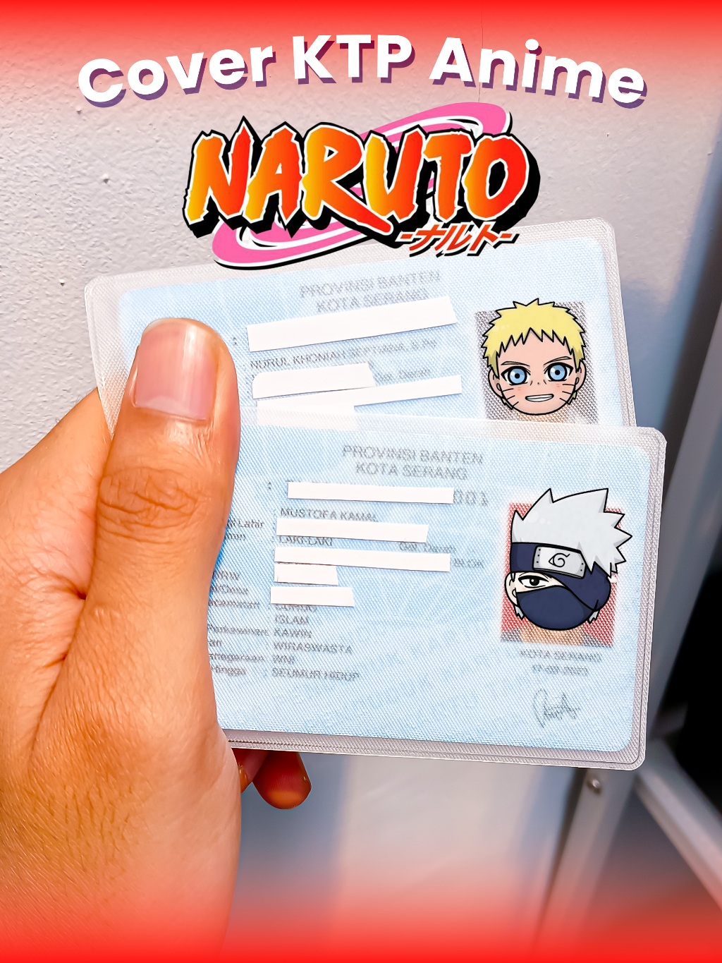 Jual Cover KTP ID Card SIM pelindung Kartu Anti Gores Design Anime ...