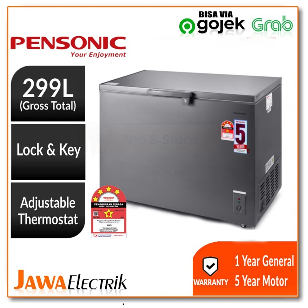 Jual Chest Freezer PENSONIC PFZI-303 300L Chest Freezer Box Garansi ...