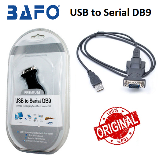 Jual Kabel USB Serial DB9 RS232 Konverter USB to Serial Printer BAFO ...
