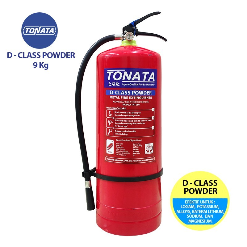 Jual APAR D-Class Powder 9 Kg Tonata / APAR 9Kg Logam Baterai | Shopee ...