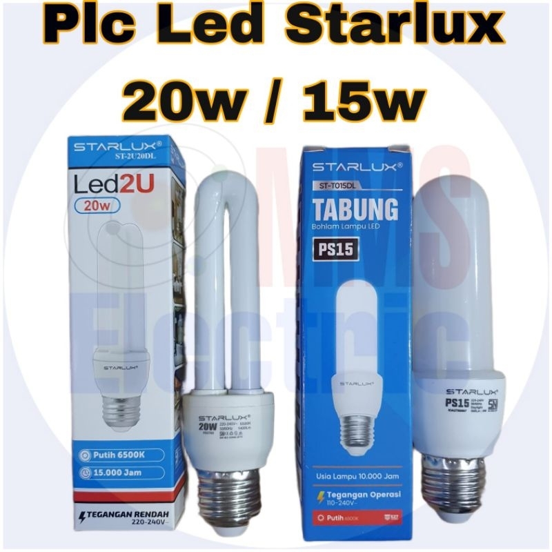 Jual Plc Led 15w / 20w Starlux Model Tabung / 2U | Shopee Indonesia