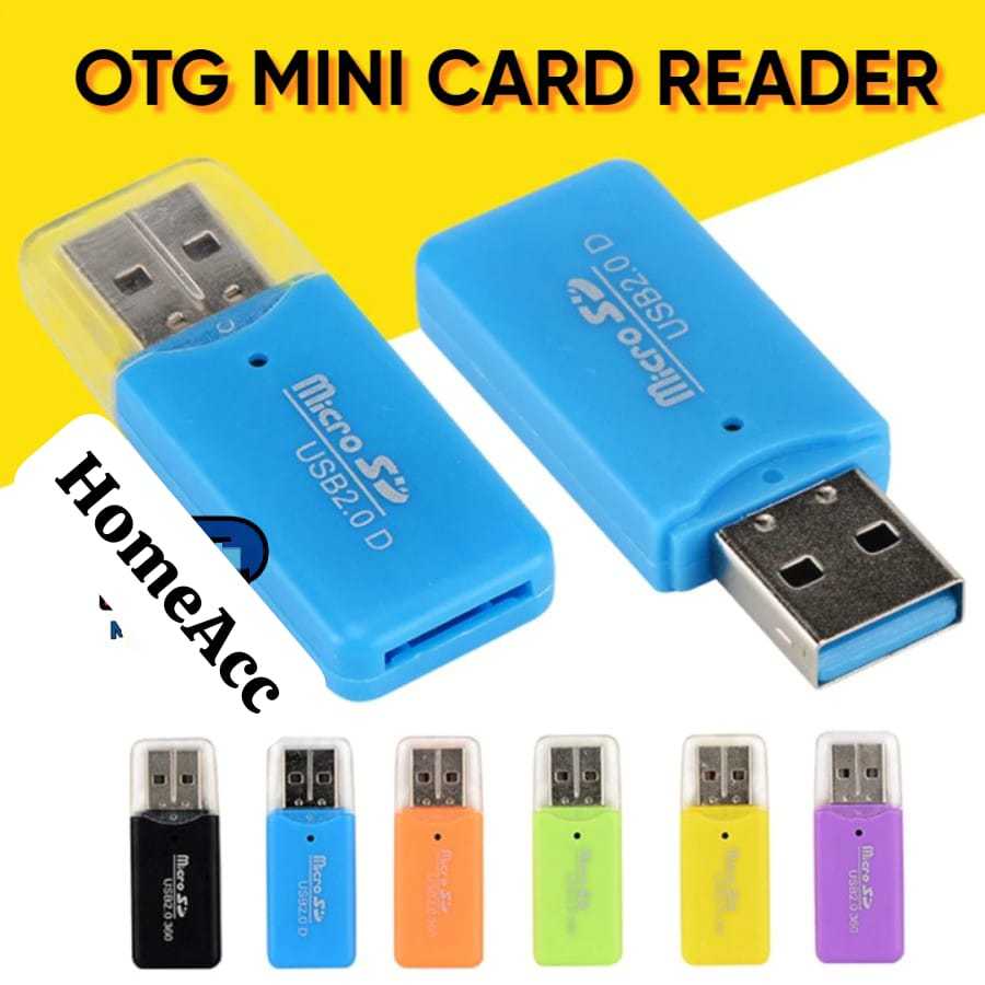 Jual Card Reader Mini 1 SLOT CARD USB 2.0 WARNA | Shopee Indonesia
