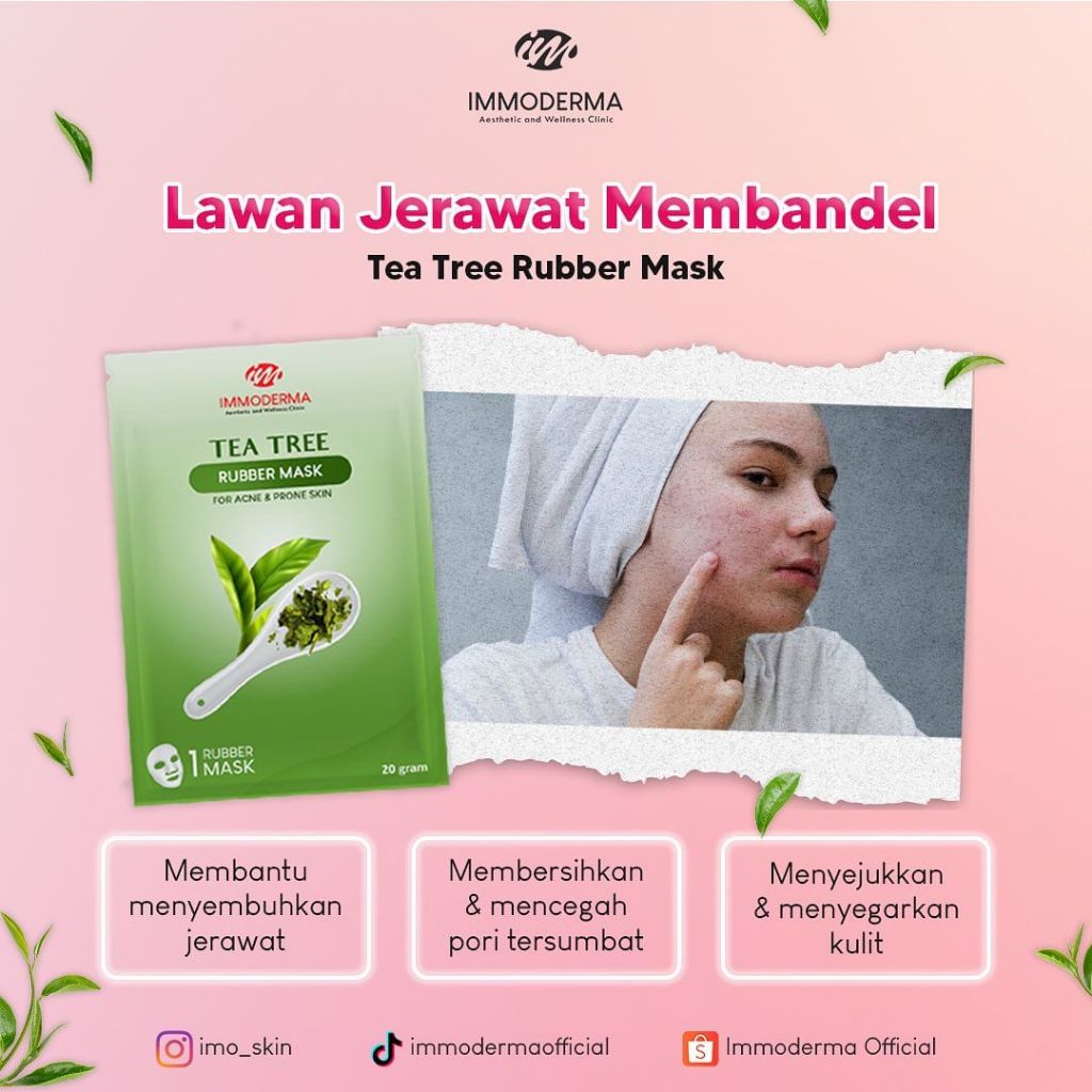 Jual IMMODERMA Tea Tree Rubber Mask For Acne Prone Skin | Masker Pell Off Perawatan Komedo Wajah ...
