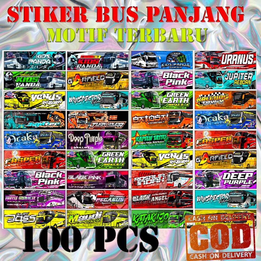 Jual Sticker Nama Bus Basuri Stiker Bus Telolet Viral Ukuran Lanskap ...