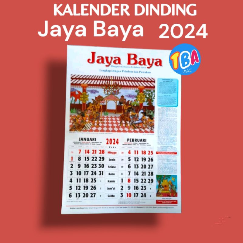 Jual Kalender Jaya Baya 2024 Dilengkapi Primbon Jawa | Shopee Indonesia