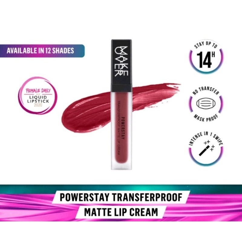 Jual Make Over Powerstay Transferproof Matte Lip Cream | Shopee Indonesia