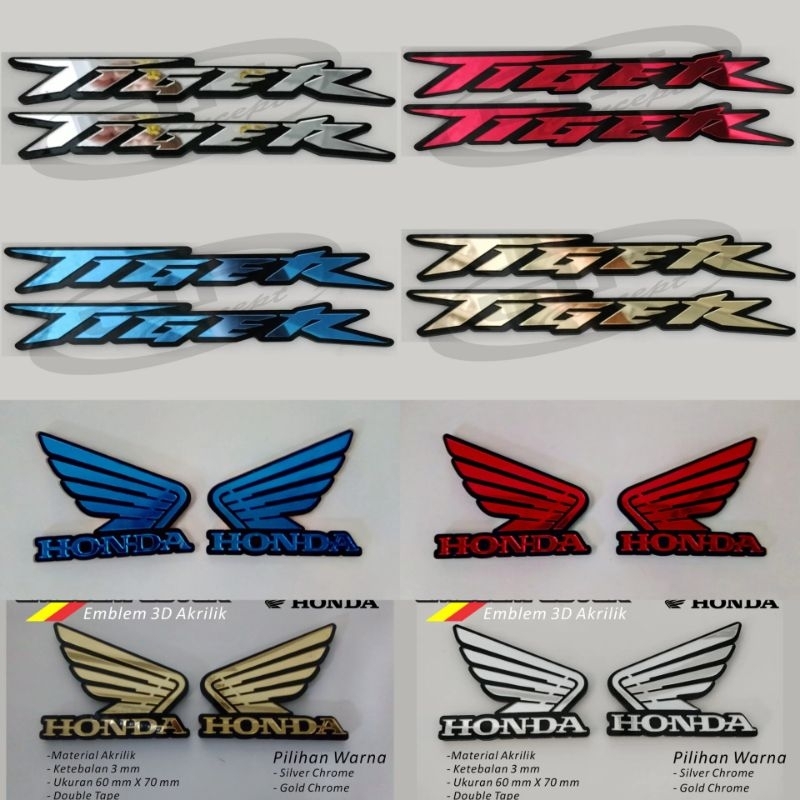 Jual EMBLEM TANGKI TIGER AKRILIK 2 PIC | Shopee Indonesia