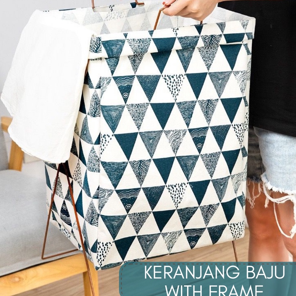 Jual Menarik.. Laundry Bag kokoh frame besi Keranjang Baju Cucian Kotor ...
