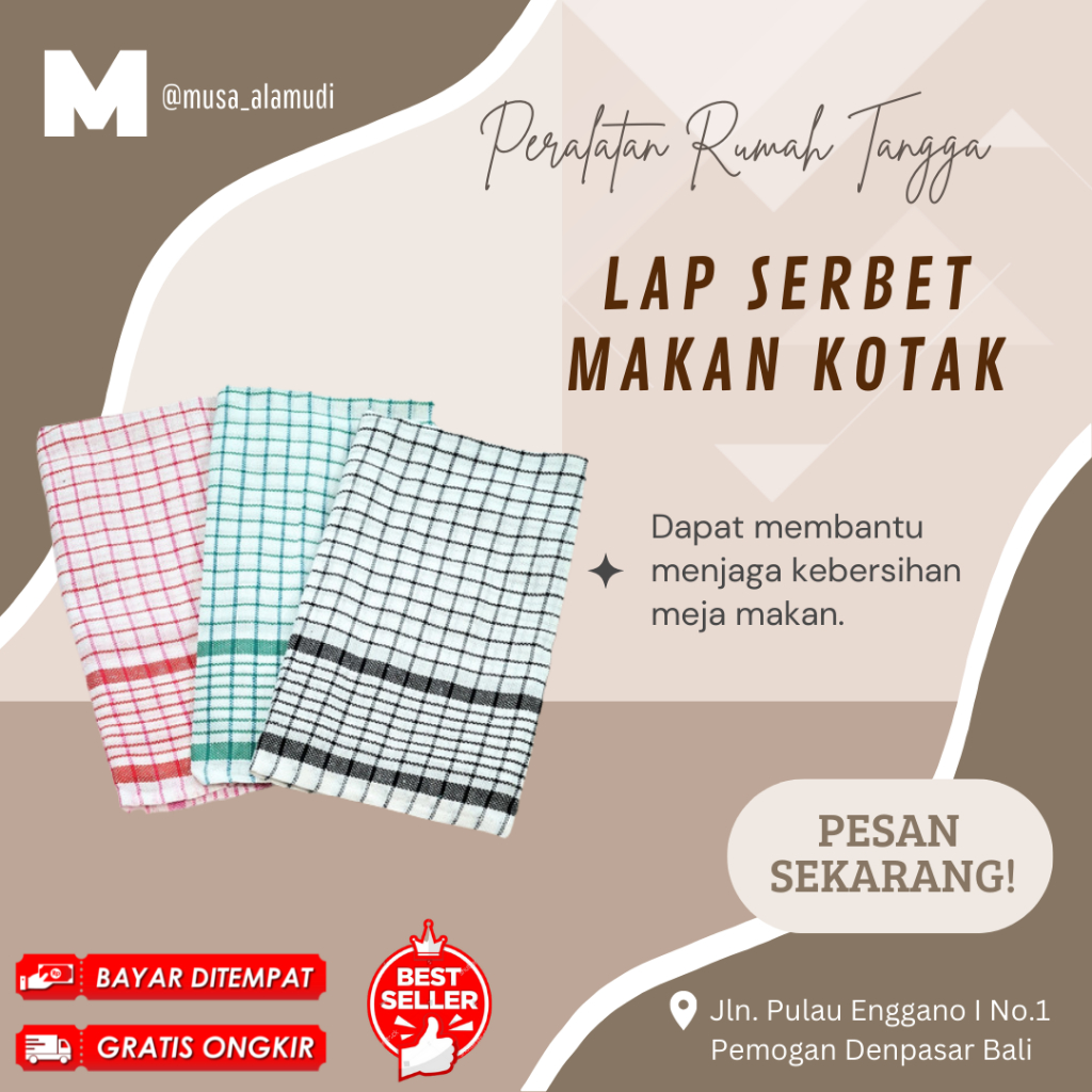 Jual Lap makan Kotak Kotak SERBET Makan Kotak | Shopee Indonesia Jual Lap makan Kotak Kotak SERBET Makan Kotak | Shopee Indonesia