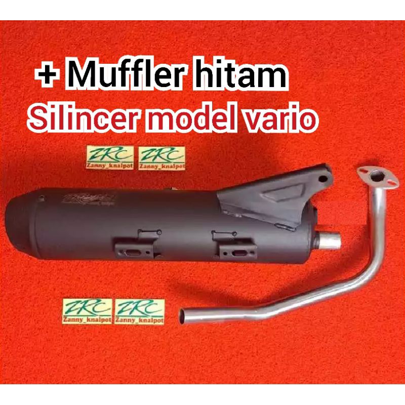 Jual KNALPOT ZRC MUFFLER HITAM BEAT DELUXE/GENIO/BEAT STREET/SCOOPY ...