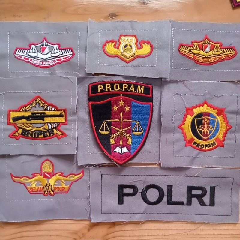Jual BET BORDIR LOGO LAMBANG ATRIBUT PROPAM POLRI | Shopee Indonesia