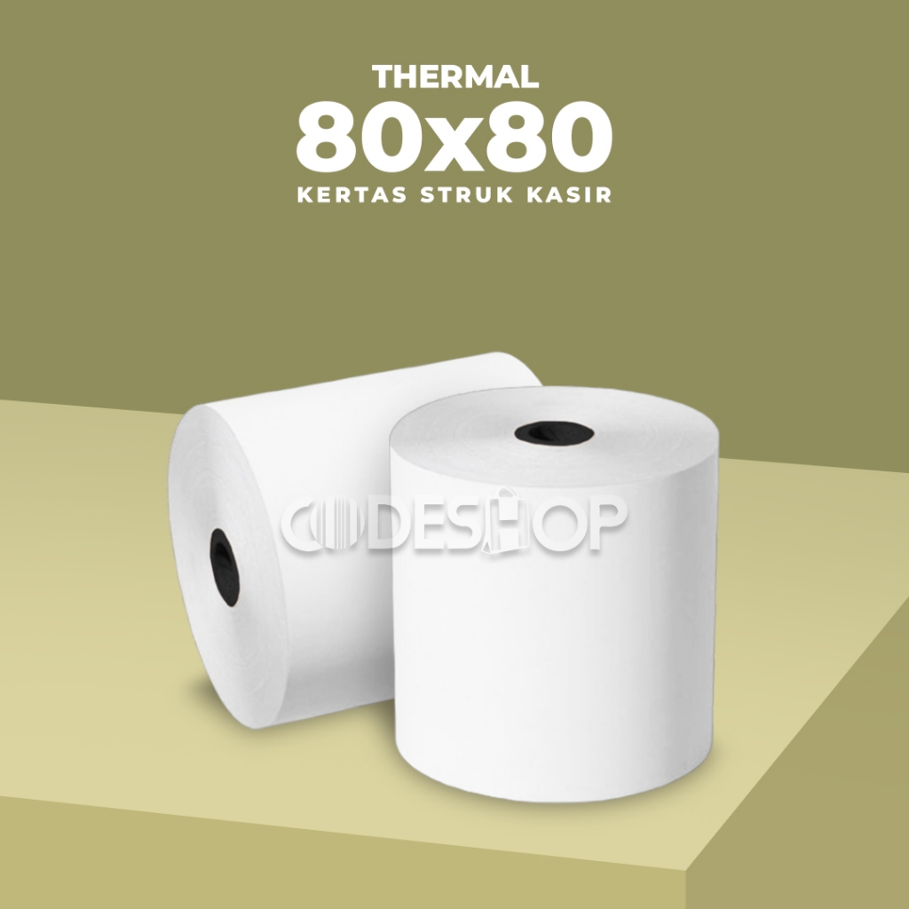 Jual Kertas Thermal 80x80mm / 80x80 / 80 x 80 mm Struk Kasir Paper Roll ...