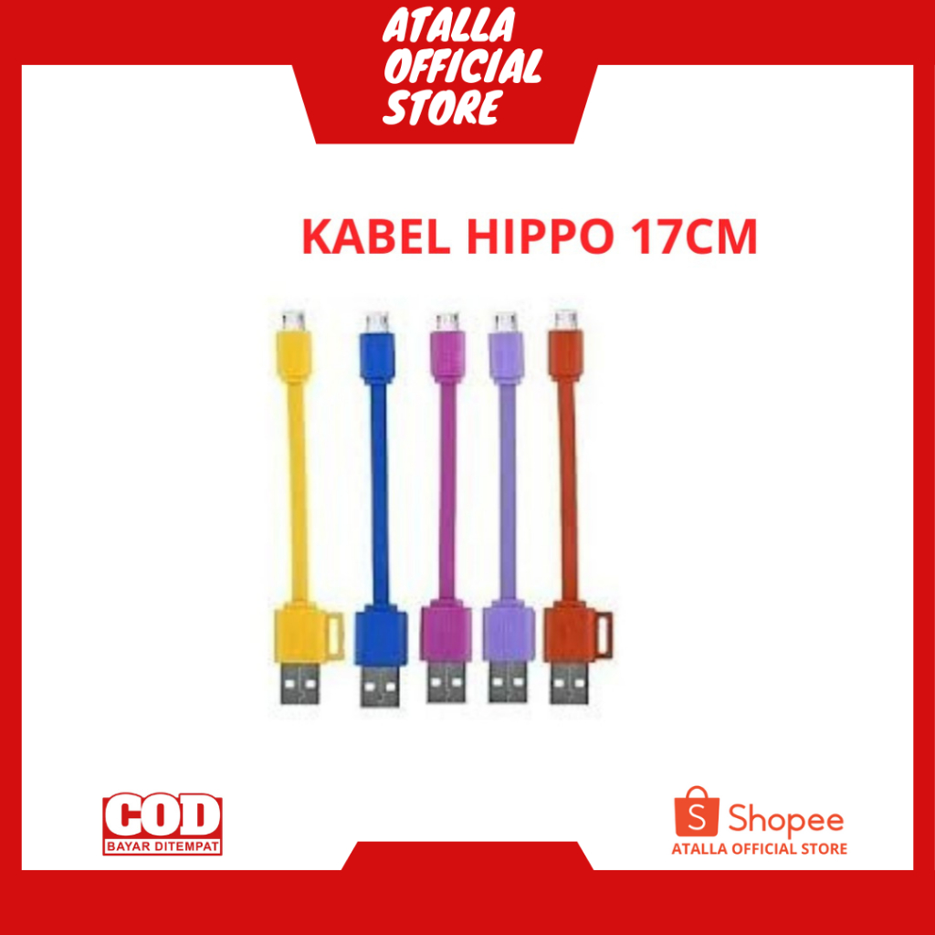 Jual kabel data /KABEL CHARGER hippo CABY Micro usb 11CM | Shopee Indonesia