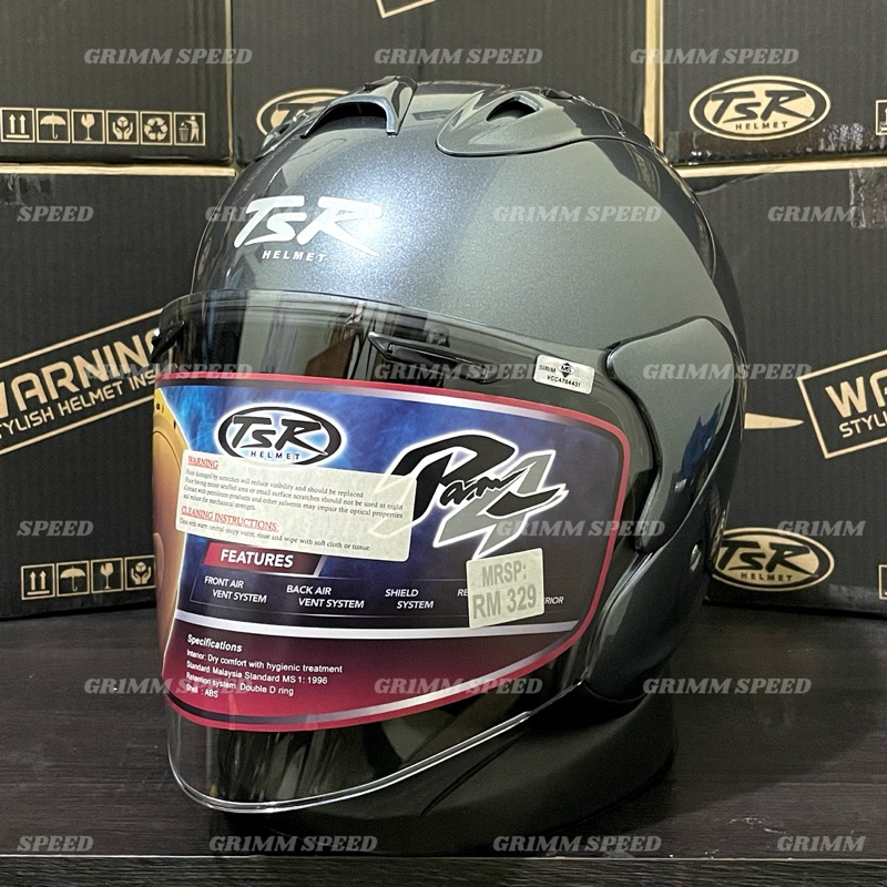 Jual HELM TSR RAM 4 METALIC GREY | Shopee Indonesia