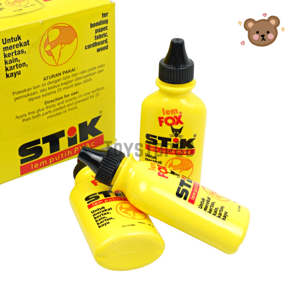 Jual Lem Fox Stik 60 gram - Lem Putih PVAC Botol 60 ml | Shopee Indonesia