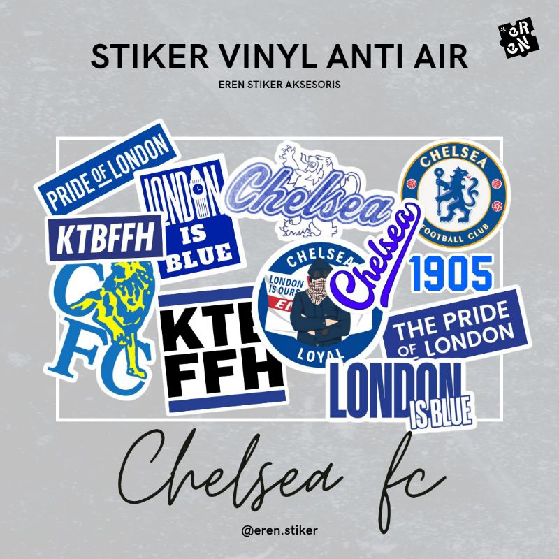 Jual STIKER CLUB BOLA CHEALSEA ANTI AIR [ 100 PCS] STIKER TUMBLR HELEM ...