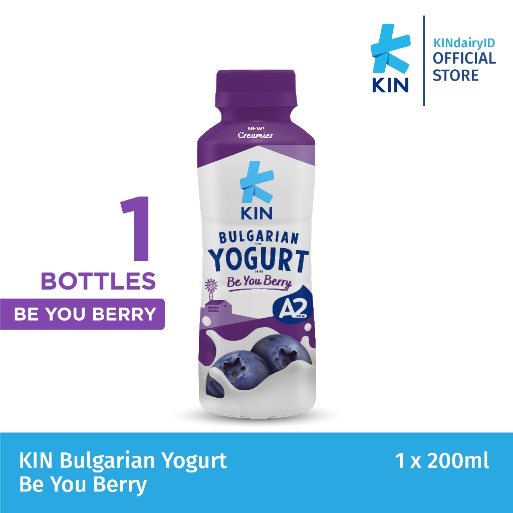 Jual KIN Bulgarian Yogurt Blueberry 200 ml | Shopee Indonesia