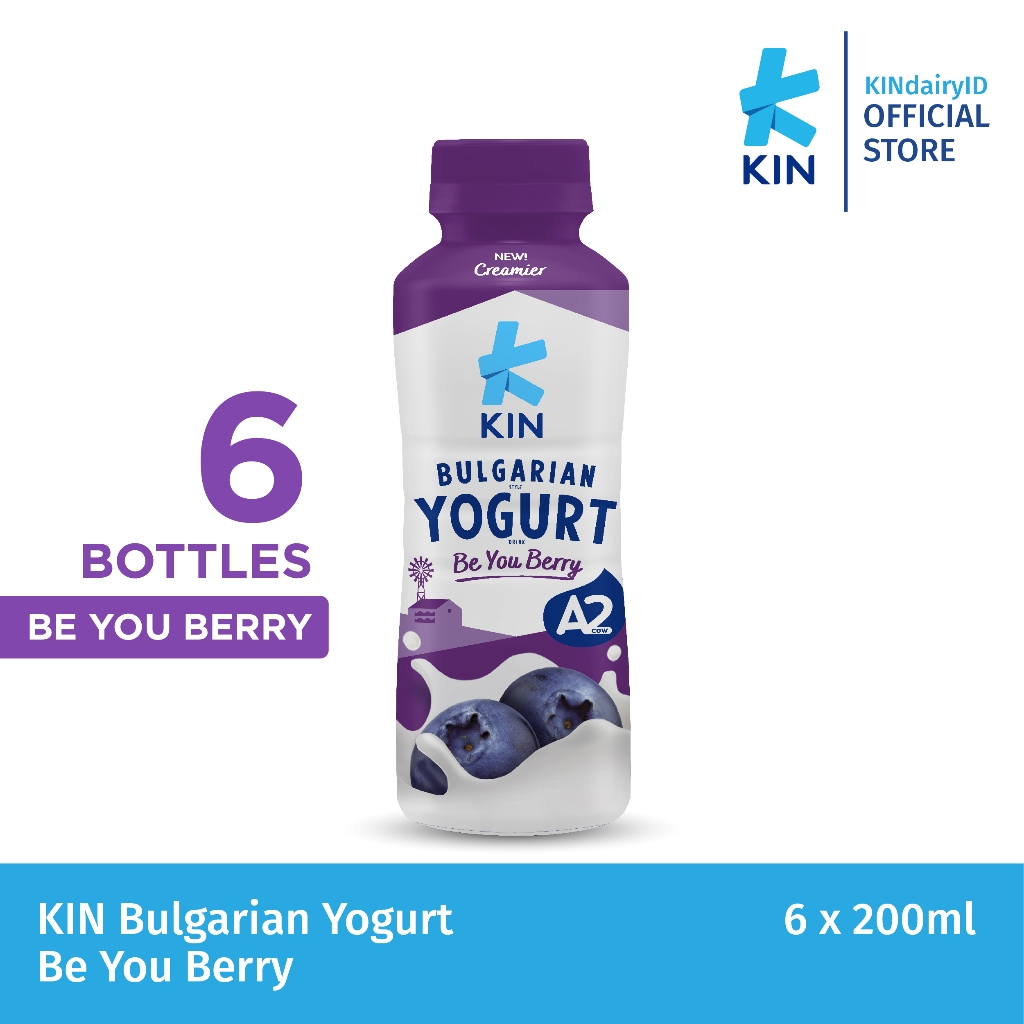 Jual KIN BULGARIAN YOGURT BLUEBERRY (6x200 ML) | Shopee Indonesia
