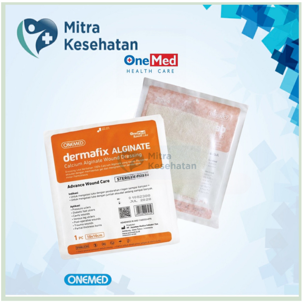 Jual Dermafix Alginate Wound Dressing 10 x 10cm OneMed PerPcs | Shopee ...
