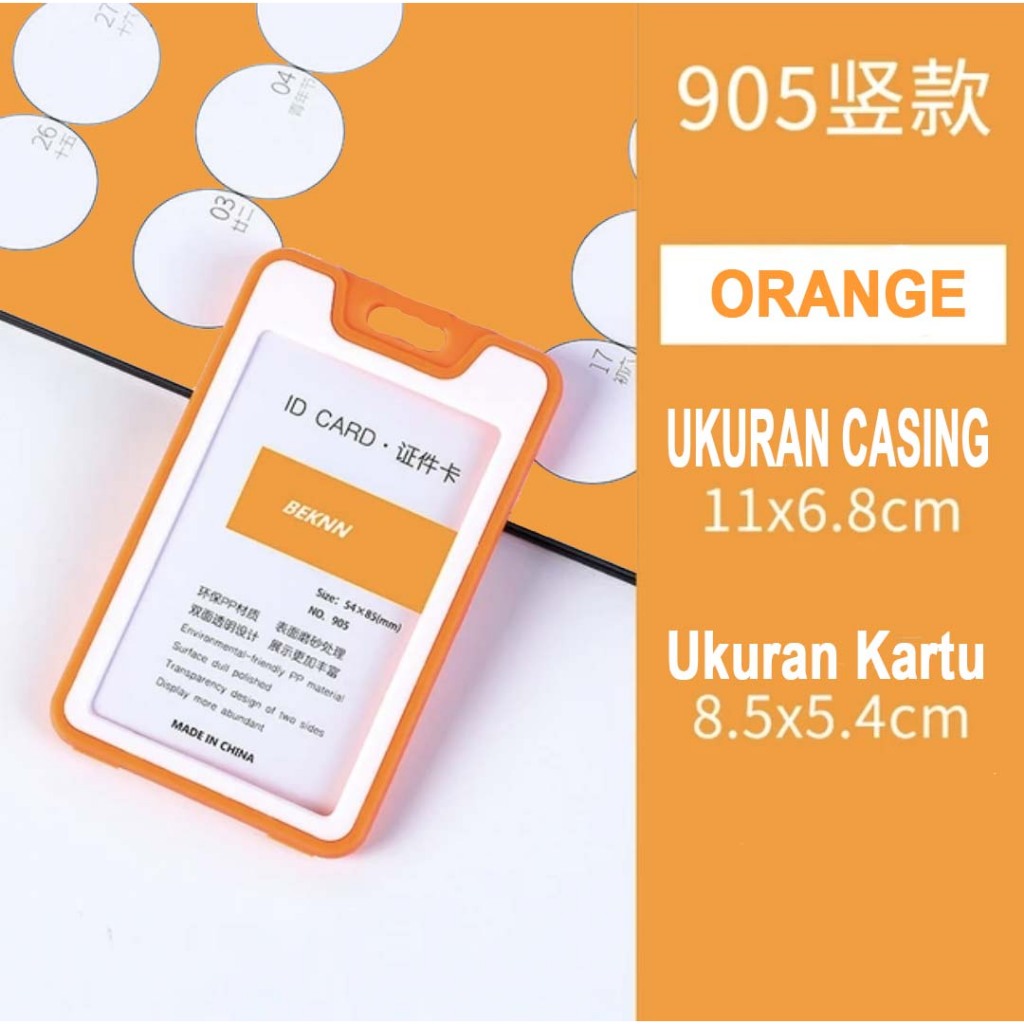 Jual Id Card Holder Name Tag Casing Id Holder 2 sisi Mika Bening Tempat Holder Lanyard Id Card 2 ...