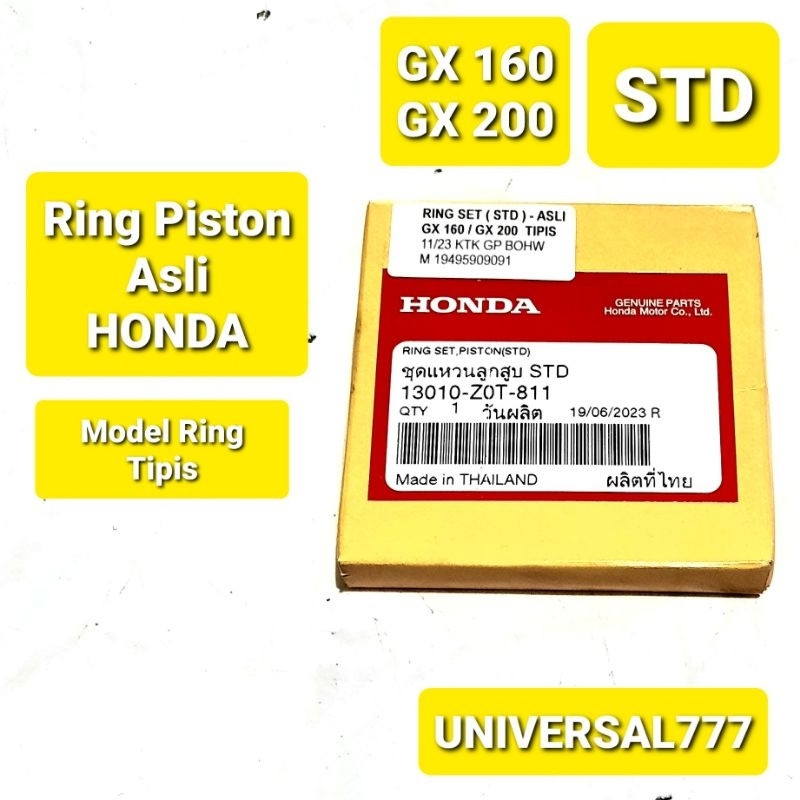 Jual GX160 GX200 STD Model Tipis Ring Piston Asli Honda GX 160 200 Seher Seker Original Genuine ...