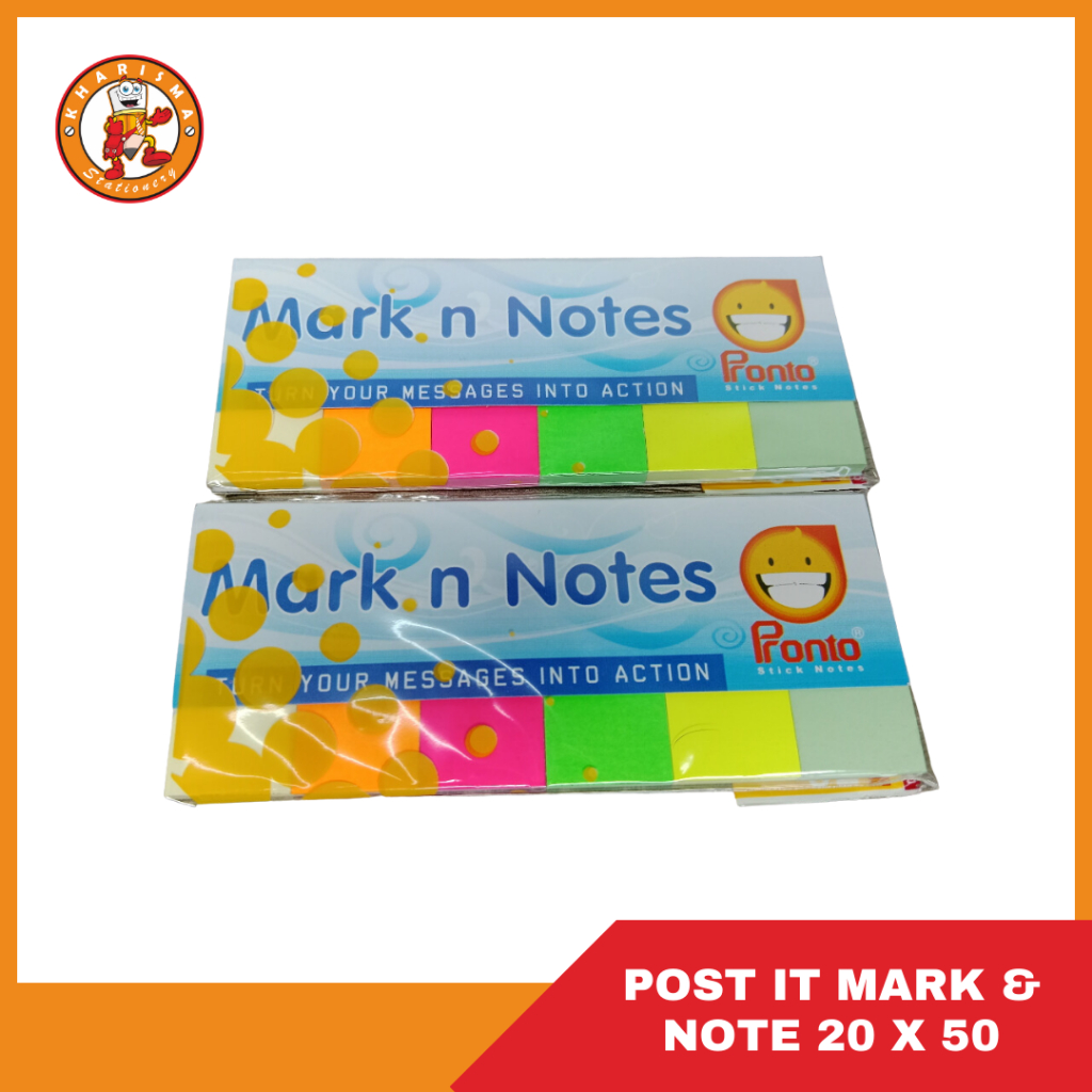 Jual MARK & NOTES MARKER 20mm x 50mm / KERTAS CATATAN PRONTO MURAH ...
