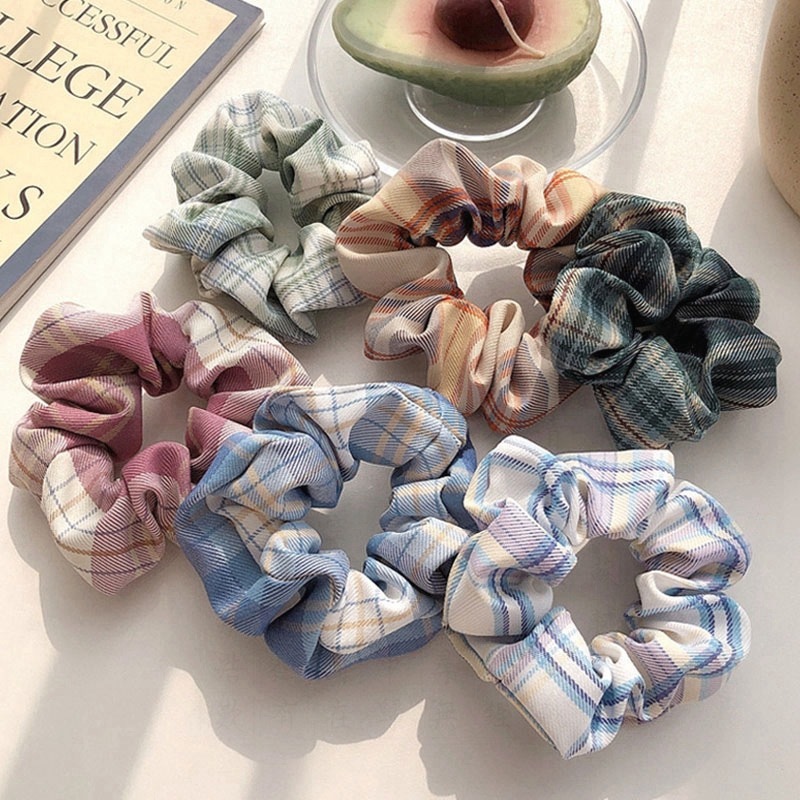 Jual ED - IKAT RAMBUT SCRUNCHIE KOREA MOTIF GARIS / KUNCIRAN RAMBUT ...