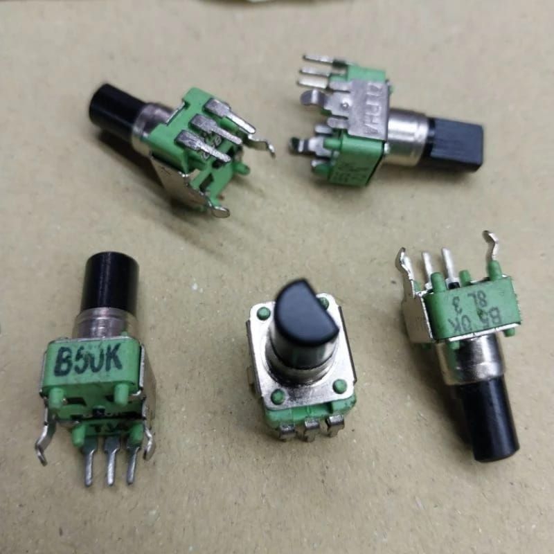 Jual potensio 3 pin B50K mini AS pendek ALPHA | Shopee Indonesia