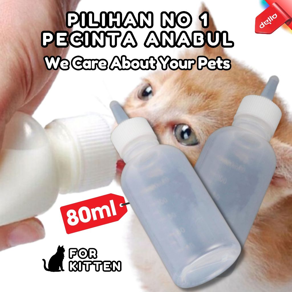Jual Botol Dot Kucing Kitten 80ml Untuk Anak Kucing Peralatan Air Minum ...