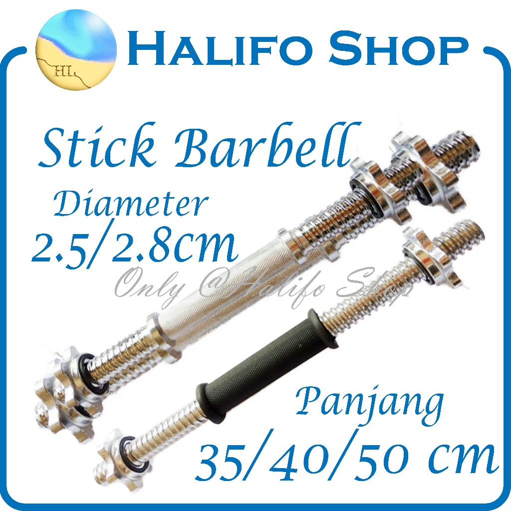 Jual STIK PENDEK Lurus Barbel Dumbell Barbell Stick Solid Straight Bar ...