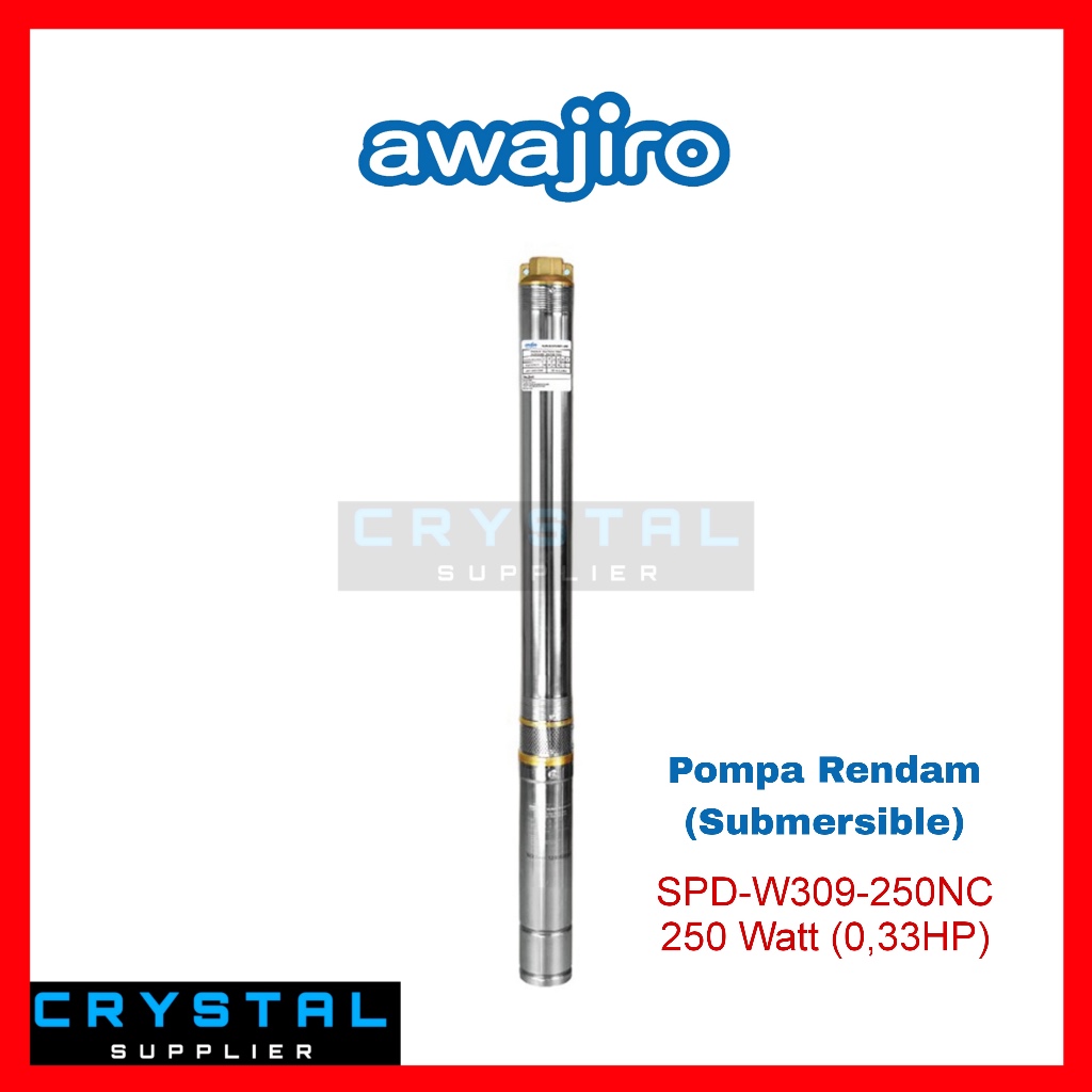 Jual Pompa Submersible AWAJIRO SPD W309 250NC 3 inch Deep Well Celup 1/3 HP | Shopee Indonesia