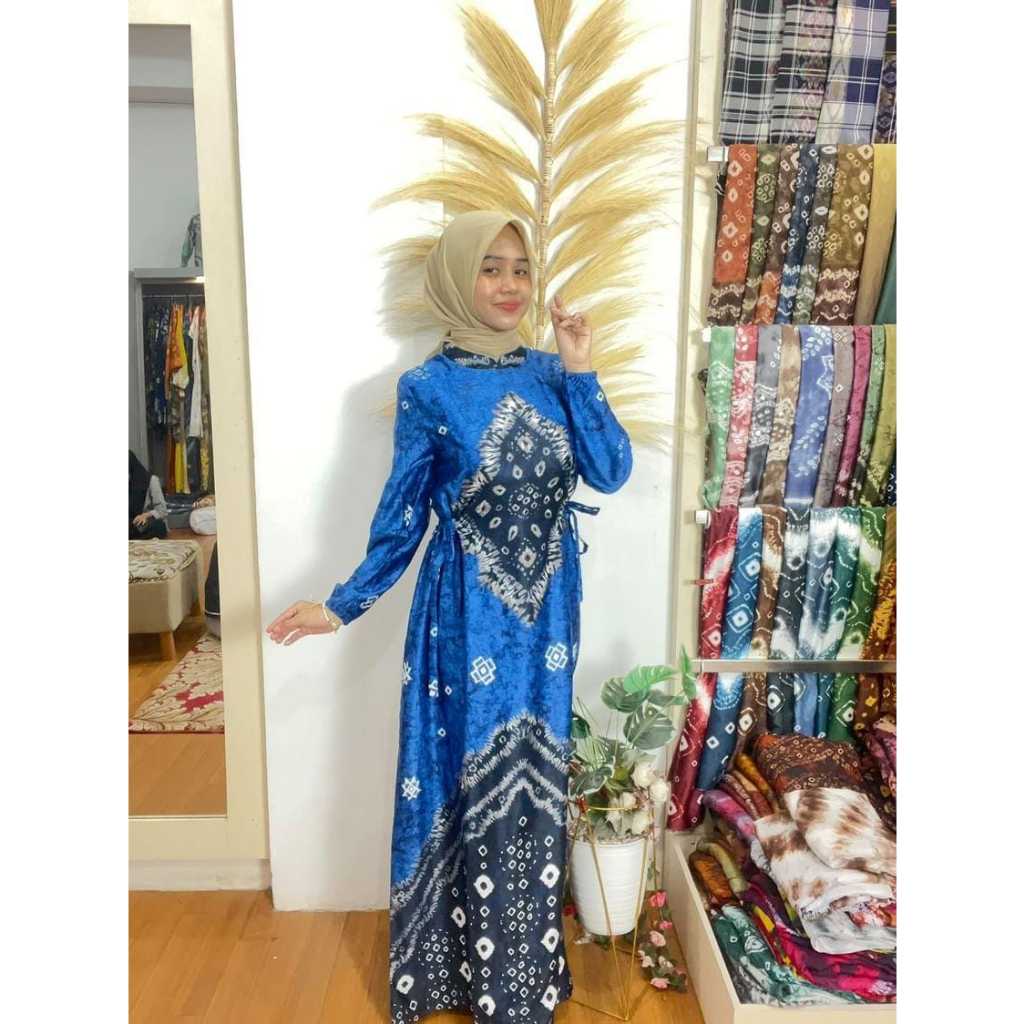 Jual GAMIS JUMPUTAN DRESS BATIK NURA VINTAGE TALI PRINTING PALEMBANG ...